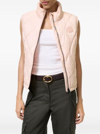 Burberry Quilted Down Vest - pink