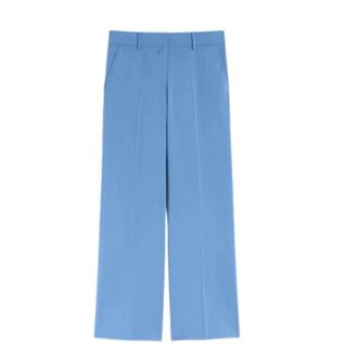 Max Mara Femme, Pantalons, Bleu, Taille: 44 FR Pantalon Palazzo Ample