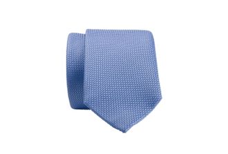 Bexley Cravate Soie Natt&eacute; Unie - Cravate homme bleu clair