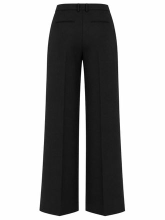 Pantaloni Torino Wide-Leg Virgin Wool Trousers - Black