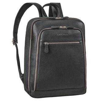 STILORD Leslie Lederrucksack Damen und Herren Business 15.6 Zoll Leder Backpack Businessrucksack Herren Rucksack XL f&uuml;r Breite DIN A4 Ordner Tagesrucksack Vin