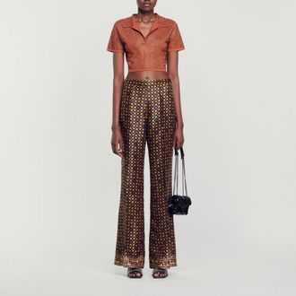 Sandro Kurzer Pullover mit Strassverzierung