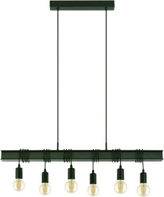 Eglo Suspension 6 lumi&egrave;res Townshend 6 noir - 43712