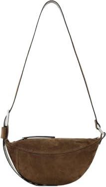 AllSaints Luna Sac &agrave; bandouli&egrave;re en daim, marron fango