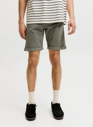 Jack & Jones Bermudas JACK & JONES JJIRICK JJFOX SHORTS AKM 340, Herren, Gr. M, N-Gr, mulled basil, Web, Obermaterial: 76% Baumwolle, 22% Polyester, 2% Elasthan, u