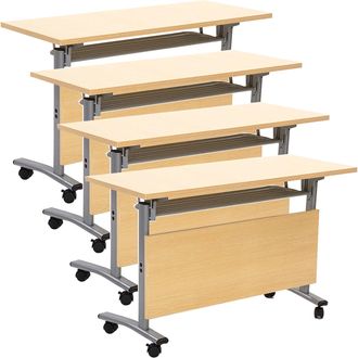 Generic Klappbarer Konferenztisch mit Rollen und klappbarer Tischplatte, ideal zum Lernen und Arbeiten, perfekt f&uuml;r Besprechungen, leicht und platzsparend, in