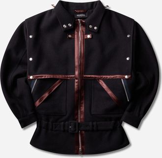 Kiko Kostadinov Women s Heron Belted Jacket Midnight Blue