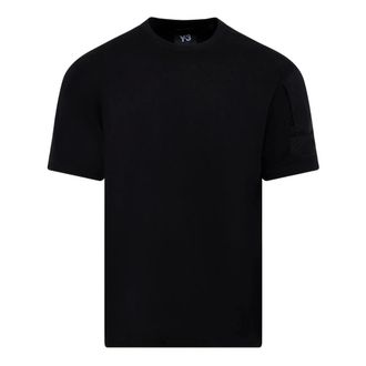 Yohji Yamamoto Femme, Tops, Noir, Taille: 42 FR Utility Short Sleeve Tee