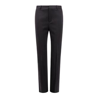 Saint Laurent Schwarze Woll-Zip-Hose - - Trousers - Herren - Schwarzk - S