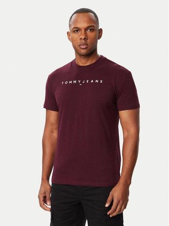 Tommy Jeans T-Shirt Linear Logo DM0DM20744 Violett Regular Fit