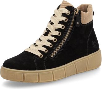 Remonte Damen High-Top Sneaker D1T70, Frauen Halbschuhe,lose Einlage,Sportschuhe,Freizeitschuhe,Turnschuhe,Laufschuhe,mid Cut,schwarz Kombi (03),40 EU