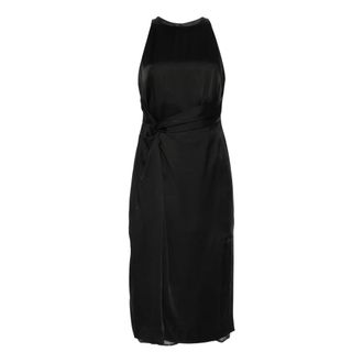 R&oacute;he &Auml;rmelloses Midikleid mit Twist-Detail - - Dresses - Damen - Schwarzk - XS