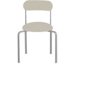 Gabrielle Paris Chaise en lin et acier chrom&eacute; Violette Gabrielle Paris