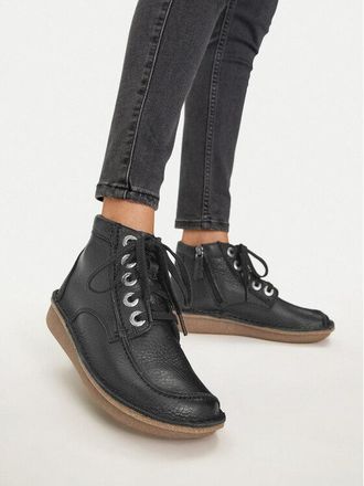 Clarks Schn&uuml;rschuhe Funny Cedar 261738844 Schwarz