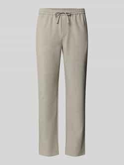 Les Deux Kleingemusterte Hose mit elastischem Bund