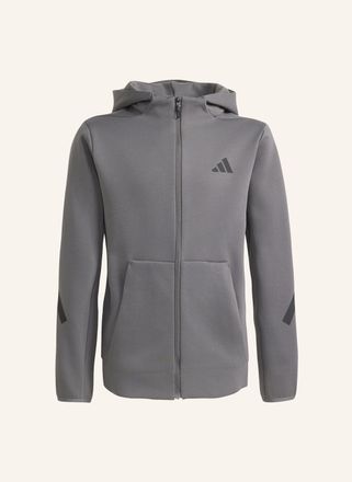 adidas Z.N.E. Kapuzenjacke, Durchgehender Reissverschluss grau