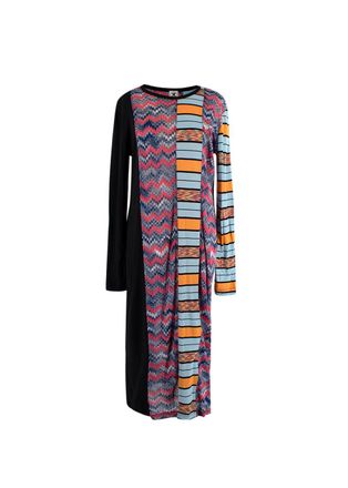 Missoni M Collection Panelled Zig Zag Knit Midi Dress Size XL