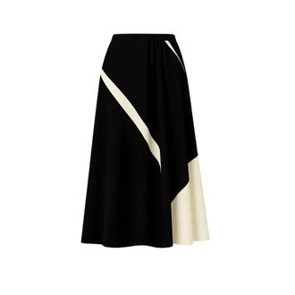 Alberta Ferretti Femme, Jupes, Noir, Taille: 36 FR Jupe Midi Imprim&eacute;e