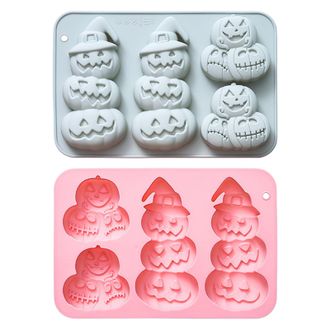 Generic 2er Pack K&uuml;rbis Silikonform - Antihaft wiederverwendbar, Formen f&uuml;r S&uuml;&szlig;igkeiten Fondant Schokolade Thanksgiving, K&uuml;che Backwerkzeuge f&uuml;r Muffin Pfannk