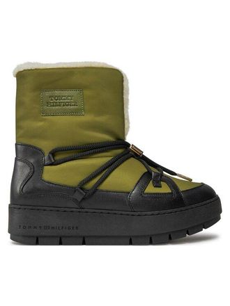Tommy Hilfiger Schneeschuhe Tommy Essential Snowboot FW0FW07504 Gr&uuml;n