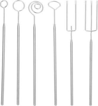 BESTONZON 6 Stücke Fonduegabeln Schokoladen Gabeln Edelstahl Käsefondue Gabeln Grillgabel Pralinenbesteck Gabelset Obstgabel Fonduebesteck für Pralinen Frucht M