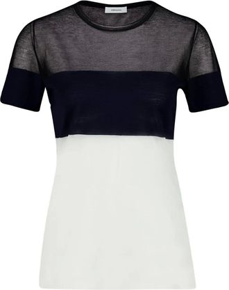 Ferragamo colourblock round-neck sweater - Wei&szlig;