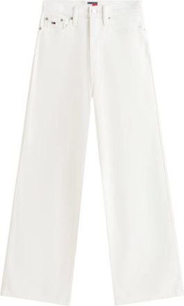 Tommy Jeans Femme, Jeans, Blanc, Taille: W25 Claire Jean Large Jambe Taille Haute