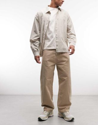 Carhartt Work in Progress Brandon - Jeans in Wollwei&szlig; mit lockerem, geradem Schnitt