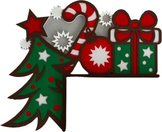 Generic Weihnachtst&uuml;r-Eckdekoration, Weihnachtsholz T&uuml;r - Fensterbankdekoration, Wandkunst F&uuml;r Zuhause, Lustiger Dekorrahmen F&uuml;r Vac Haus