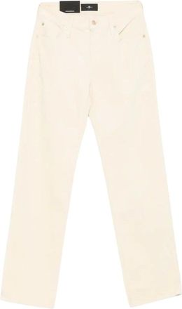 7 For All Mankind Femme, Pantalons, Blanc, Taille: W29 Calie Straight Corduroy Pants
