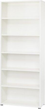 Tvilum B&uuml;cherregal mit f&uuml;nf Regalen, wei&szlig;e Farbe, 89,2 x 221,7 x 40,1 cm