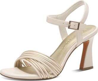 Marco Tozzi Femme Sandale mit Absatz 2-28329-44 Talon, Cr&egrave;me Comb, 37 EU