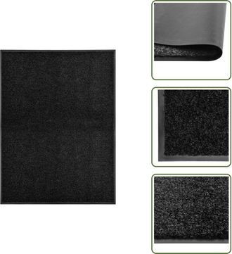 vidaXL Vidaxl - Paillasson lavable Noir 90x120 cm - Tapis Dentr&eacute;e - Paillasson Ext&eacute;rieur - Paillasson Int&eacute;rieur - Tapis Absorbant - Tapis Antid&eacute;rapant