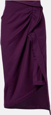 Dries Van Noten Jupe midi en jersey de coton