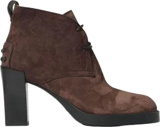 Tod's Femme, Chaussures, Brun, Taille: 37 1/2 EU Bottines &agrave; talons