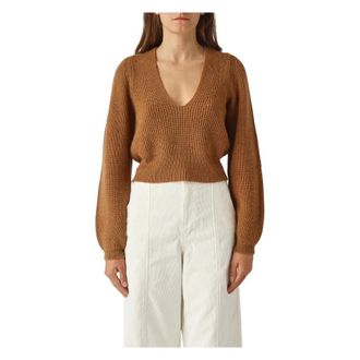 Twinset Femme, Pulls, Brun, Taille: 40 FR Knit Donna Twinset