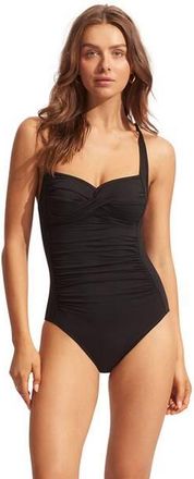 Seafolly Damen Badeanzug Seafolly Collective Twist Halter One Piece