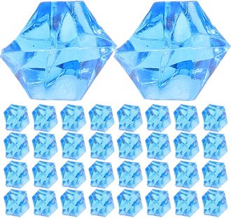 Artibetter TEHAUX 450 Stück Teiliges Künstliche Eiswürfel aus Acryl Realistische Tiefblaue Deko Steine für Fotografie Tischdekoration und Aquarium Wiederverwendb