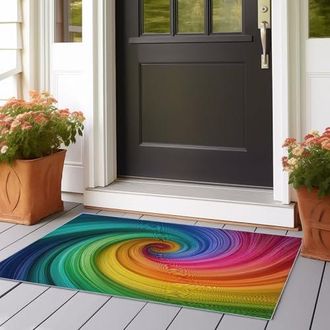 Generic Multicolore Tapis Doux et Moelleux, Abstraction Vortex Flux Tapis Design &agrave; Poil Ras Doux pour Salle &agrave; Manger Chambre Adulte et Ado 160 x 230 cm