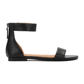 Kazar Kazar Flache Sandalen mit Rei&szlig;verschluss hinten - - Shoes - Damen - Schwarzk - 37 EU