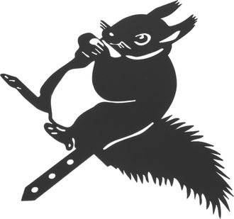 BESPORTBLE Squirrel Gartenstecker Kreative Eisenfigur F&uuml;r Au&szlig;enbereich Dekoration Langlebig Und Wetterfest F&uuml;r Gartenliebhaber Und Tierfreunde