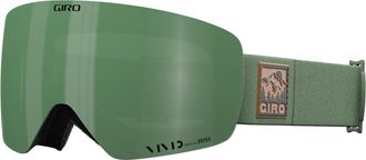 Giro Contour RS Skibrille - Snowboardbrille f&uuml;r Herren, Damen und Jugend - Heckengr&uuml;n Vista View Strap mit Vivid Envy/Vivid Infrarot Gl&auml;sern