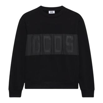 GCDS Gcds, Homme, Sweatshirts et sweats &agrave; capuche, Noir, Taille: 2XL Band Logo Nylon Crewneck