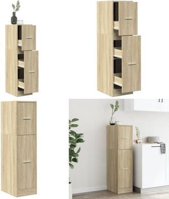 vidaXL Apothekerschrank Sonoma-Eiche 30x41x118 cm Holzwerkstoff - Vidaxl