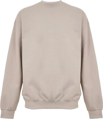 Yohji Yamamoto Homme, Sweatshirts et sweats &agrave; capuche, Beige, Taille: S Brushed Terry Crew Sweat