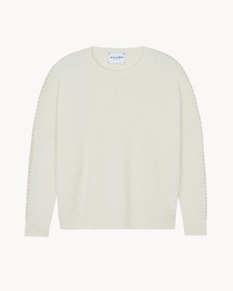 Kujten Pull col rond piqure contrast&eacute;e - Pull Amelina