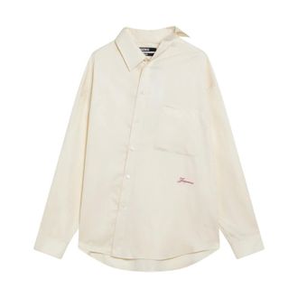 Jacquemus La Chemise Cuadro - Femme - Blouses et Chemises - Jaune - Taille: 36 FR