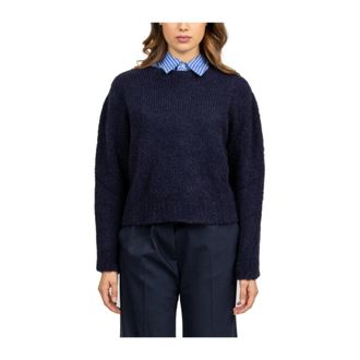 Tela Rundhals-Alpakapullover - - Knitwear - Damen - Blau - M