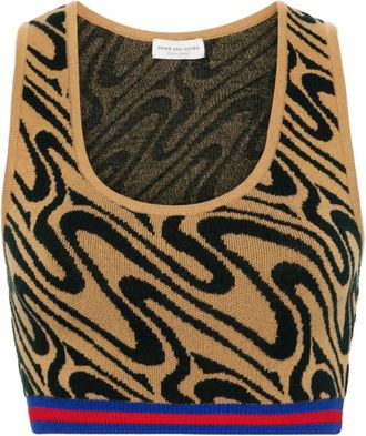 Dries Van Noten Damen, Oberteile, Braun, XSGr&ouml;&szlig;e