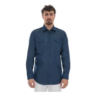 Sartoria Tramarossa Homme, Chemises, Bleu, Taille: S Marco Jeans Shirt